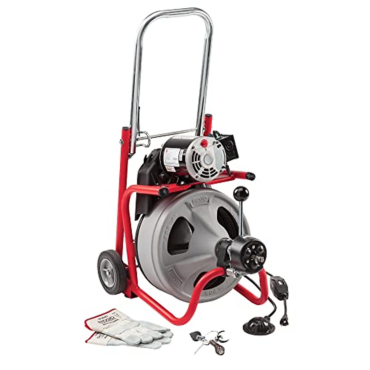 RIDGID K-400 Drain Cleaning 115-Volt Drum Machine Kit with AUTOFEED Control and C-32IW 3/8" x 75' Cable & 35473 K-45AF Sink Machine with C-1 5/16 Inch Inner Core Cable and AUTOFEED Control