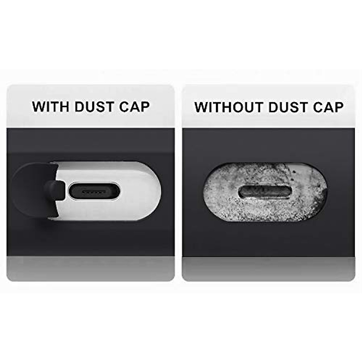 Silicone Case Compatible with Airpods 1 & 2, Shookproof Protective Silicone Wireless Charging Cover with Key Chain (Black)