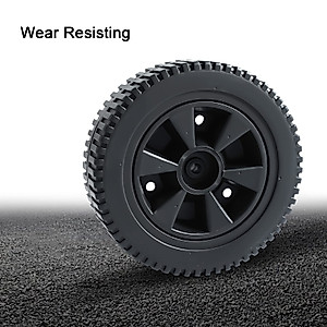 YIHAM G437-0037-W1 7 Inch Grill Wheels Replacement Kit for Charbroil 463344015 463436215 463370516 463341918 Black Blow Molded Plastic Wheels Charbroil Grill Accessories BBQ Wheels 2 PCS