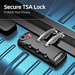 BEOW Luggage Sets Expandable Lightweight Suitcases with Wheels PC+ABS Durable Travel Luggage TSA Lock Navy Blue 4pcs