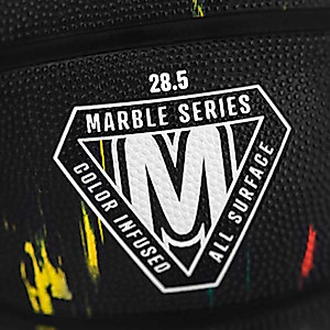 Spalding Marble Series Black Multi-Color Outdoor Basketball 28.5"