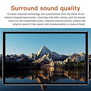 Luqeeg Tablet PC, Octa Core Processor Black 10.1 Inch 2 in 1 Tablet Clear Dual Speakers 8GB RAM 256GB ROM Night Reading Mode with Keyboard for Travel (US Plug)