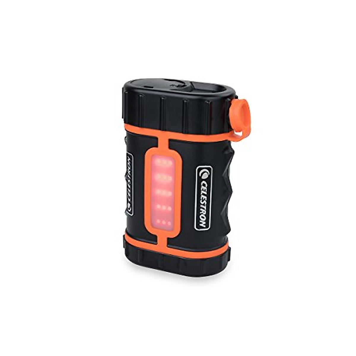 Celestron - PowerTank Lithium Pro Telescope Battery – Rechargeable Portable 12V Power Supply for Computerized Telescopes – 17 hour capacity/ 158.74Wh - Red/White LED Light - 2 USB Ports, Black(18768)