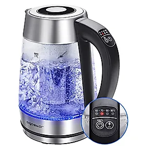 Aigostar Electric Kettle Temperature Control & Tea Infuser 1.7L, Hot Water Tea Kettle with Variable Temperature LED Indicator Light Change Auto Shut-Off