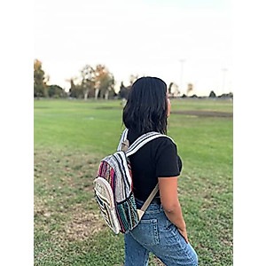 Small cotton and hemp backpack, trekking backpack, traveling backpack, Nepali backpack, Himalayan backpack(BAG-001-SM)