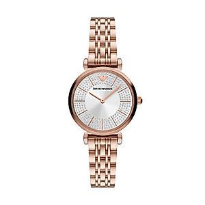 Emporio Armani Women's Two-Hand Rose Gold-Tone Stainless Steel Watch (Model: AR11446)