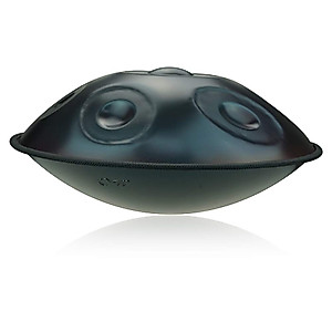 Hand Pan in D Minor 11 Notes Steel Hand Drum,440HZ (22.8" (58cm), Blue 11 Notes-D3 A3 B3b C4 D4 E4 F4 G4 A4 C5 D5) with Soft Hand Pan Bag, Gift Idea