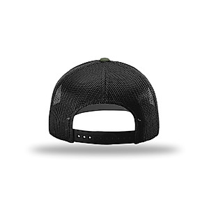 Richardson 112 Trucker OSFA Baseball Hat Ball Cap, Loden/Black