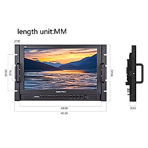 SEETEC P173-9HSD-RM 17.3" Rack Mount Broadcast LCD Monitor with 1920×1080 3G-SDI HDMI AV YPbPr