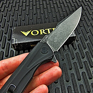 VORTEK DropShot EDC Folding Pocket Knife: Ball Bearing Pivot, 8Cr13MoV Blade, Deep Carry Pocket Clip, Smooth Fast Everyday