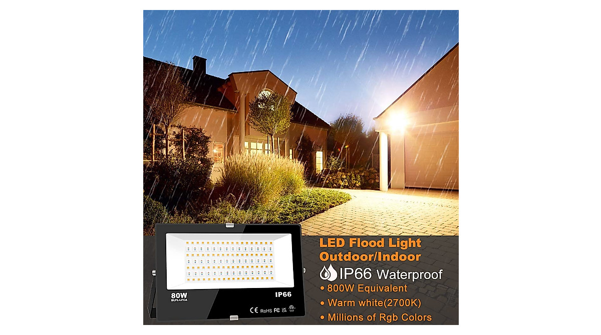 Smart RGB LED Flood Light 800W Equivalent - MELPO
