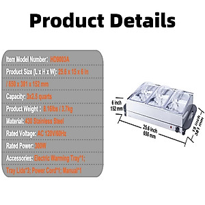 Electric Buffet Server &Food Warmers for Parties,Portable Stainless Steel Chafing Dishes Set for Buffet with Temp Control & Oven-Safe Pan,Perfect Food Heater for Catering,Parties,Events,Entertaining