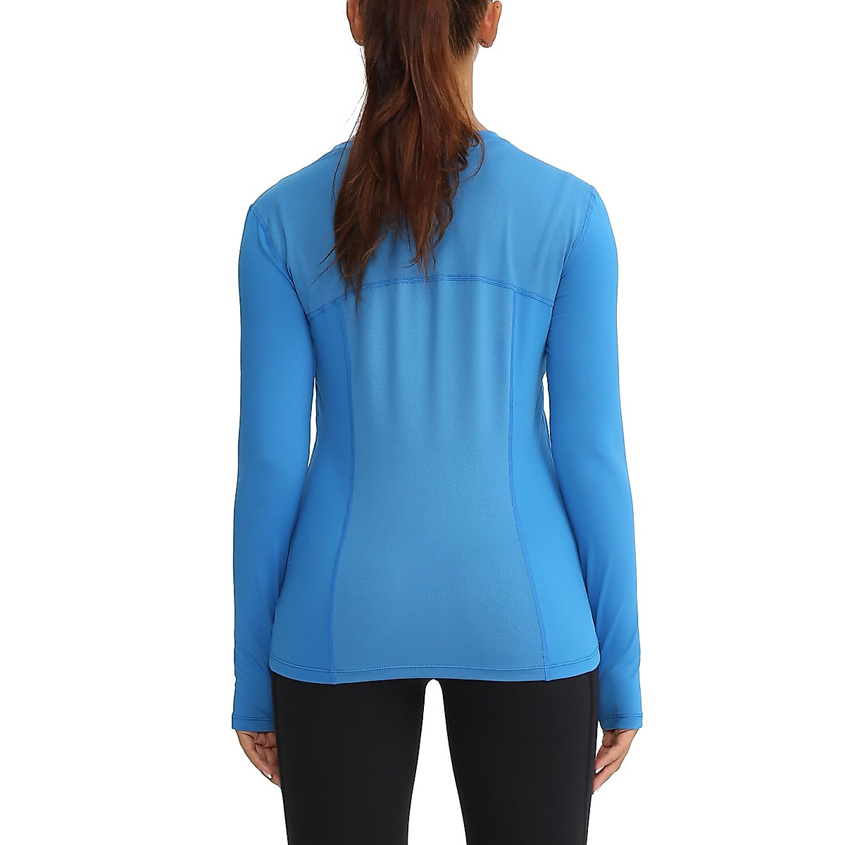 Women's Sun Protection Compression Shirts UPF 50+ Long Sleeve Workout T-Shirts Rash Guard Athletic Tops