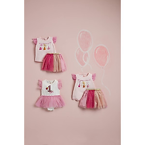 Mud Pie baby girls Mud Pie Toddler Girl Birthday Tutu Set, Pink, 1T US