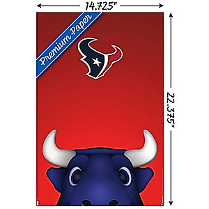 Trends International NFL Houston Texans - S. Preston Mascot Toro 20 Wall Poster, 14.725" x 22.375", Premium Unframed Version