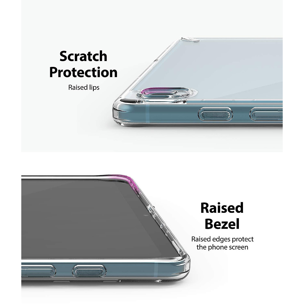 Ringke Fusion Case [Built-in Pen Holder] Compatible with Samsung Galaxy Tab S6 Lite Case 10.4 Inch 2024/2022 / 2020, Transparent Hard Back Shockproof Cover - Clear