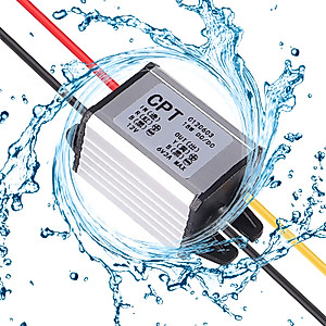 MELIFE Waterproof Car Power Converter DC 9V-22V 12V to DC 6V Buck Voltage Regulator 3A 18W Step Down Volt Module Power Supply Compatible with Vehicle Automotive LED Display Radio