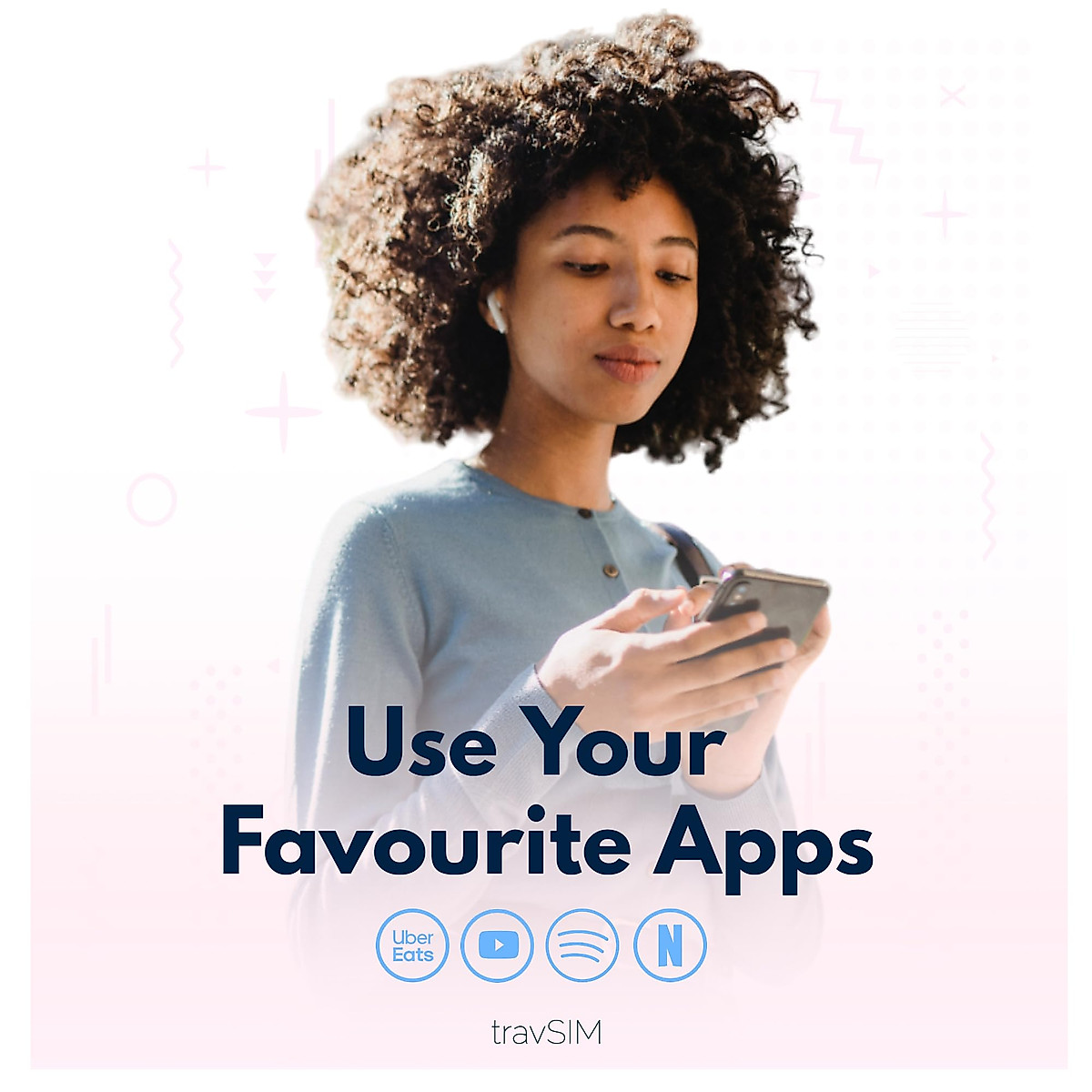 travSIM Prepaid SIM Card USA | Uses The AT&T Network | 50GB Mobile Data at 4G/5G speeds | US SIM Card has Unlimited National Calls & Texts | US Mobile SIM Card 30 Days