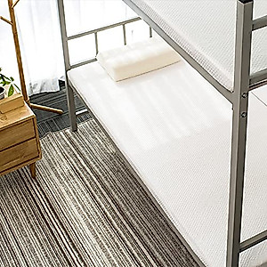 Jamdok 3-Inch High Density Foam Twin XL Mattress Topper-Removable Cover-Roll Up Mattress Topper-Dorm Room Mattress Pad…