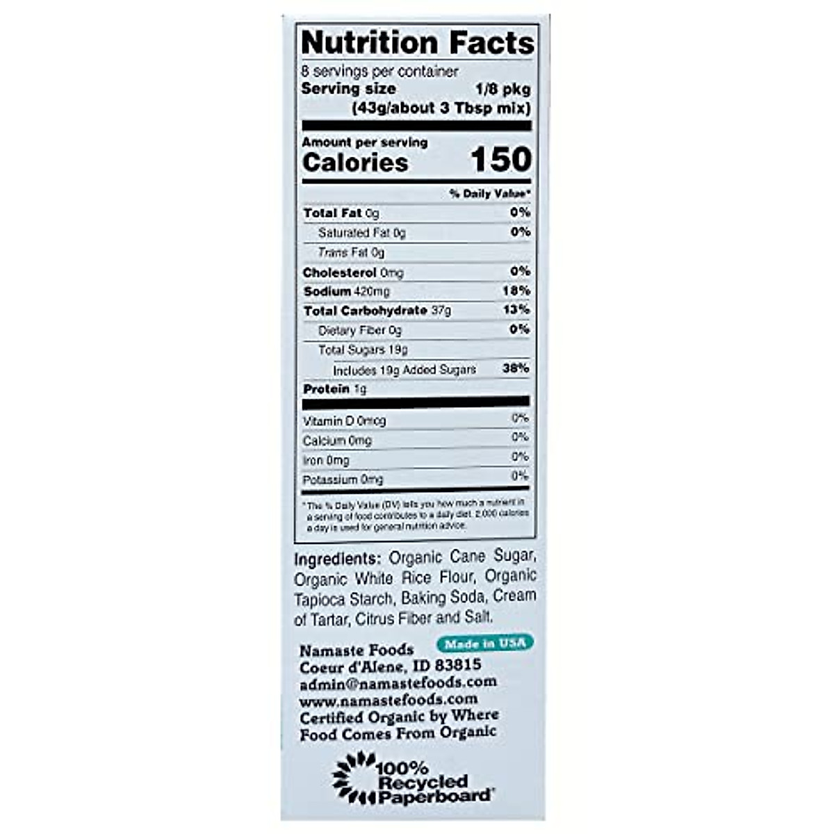 Namaste Foods Organic Gluten Free Yellow Cake Mix, 12 Ounce – Allergen Free