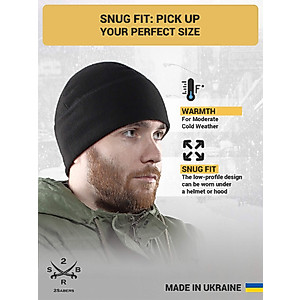 2SBR 2SABERS Fleece Winter Warm Watch Cap - Mens - Army Military Tactical Skull Beanie Hat