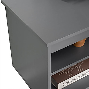 Madesa TV Stand Entertainment Center with 4 Shelves and Cable Management for 50, 55 Inch Media Storage Living Room and Bedroom Modern Wooden Television Media Console - Grey