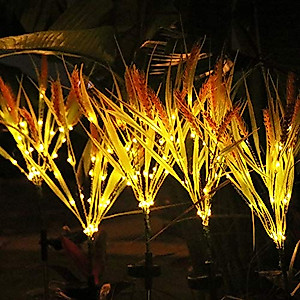 HOMEGIFT Solar Decorative Lights Outdoor, 2-Pack Solar Powered Waterproof Garden Pathway Lights for Patio, Lawn, Garden, Yard Decoration