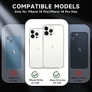 Fewdew for iPhone 14 Pro Max/ iPhone 14 Pro Camera Lens Protector, 9H Tempered Glass [Anti Scrach] [Ultra HD] Metal Individual Ring Camera Screen Protector Cover [Installation Tray][Removal tool],Black