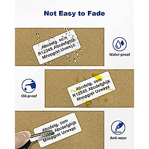 POLONO Shipping Label Printer, 4x6 Thermal Label Printer for Shipping Packages, Commercial Direct Thermal Label Maker, 2.25”x1.25” Direct Thermal Label (1000 Labels, White