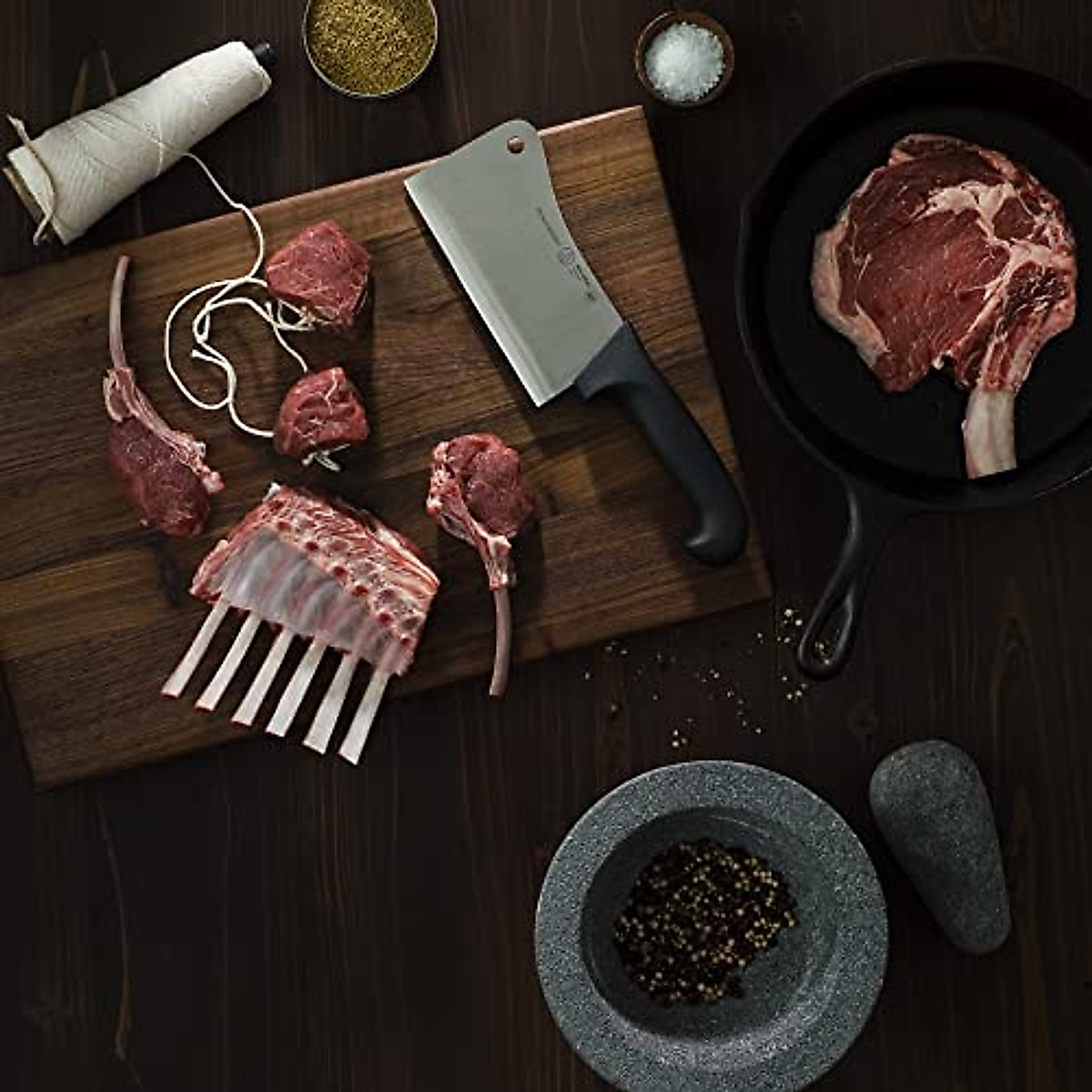 Messermeister Pro Series 6” Heavy Meat Cleaver - German X50 Stainless Steel & NSF-Approved PolyFibre Handle - 15-Degree Edge, Rust Resistant & Easy to Maintain - Made in Portugal