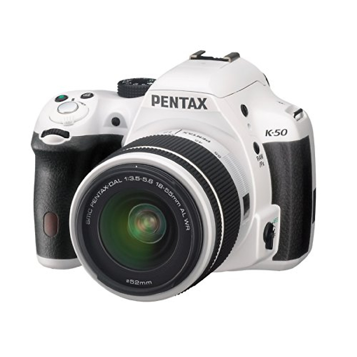 Pentax K-50 16MP Digital SLR Camera Kit with DA L 18-55mm WR f3.5-5.6 and 50-200mm WR Lenses (White)