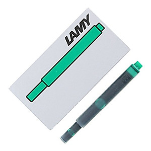 Lamy Fountain Pen Ink Cartridges, Green Ink, Pack of 20 (LT10GR)