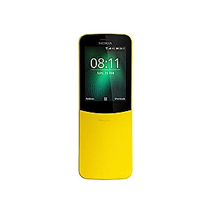 Nokia 8110 4G (2018) Singe-SIM TA-1071 SS 4GB (GSM Only, No CDMA) Factory Unlocked 4G Smartphone (Yellow) - International Version