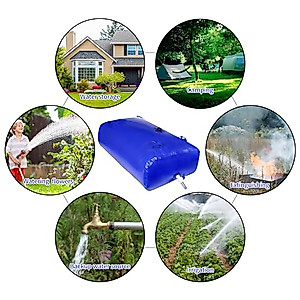 113L/30gal Water Bladder Storage Containers, Foldable Portable Water Tank Large Capacity Soft Water Bag, Drought Resistance, Fire Prevention, Emergency Water