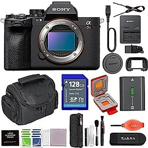 Sony Alpha 7R V Full-Frame Mirrorless Camera Bundle with Gadget Bag, 64GB SD Card, and More | Sony A7RV