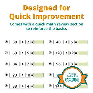 Channie’s One Page a Day Level 2 Division Workbook, Educational Math Activity Book for Kids, Ideal for 3rd to 5th Grade, 50 Pages of Level 2 Divisions for Daily Practice with Answer Sheets Included