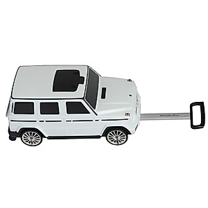 Best Ride On Cars Mercedes G-Class Suitcase Ride On Push Car, Carry-On Luggage for Travel, Realistic Car Look, Inbuilt Storage Space, Compact Size, for Kids Aged 2-6 Years, Large, White