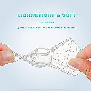 FJYQOP Nipple Shield, Premium Contact Nippleshield for Breastfeeding with Latch Difficulties or Flat Inverted Nipples, Clear