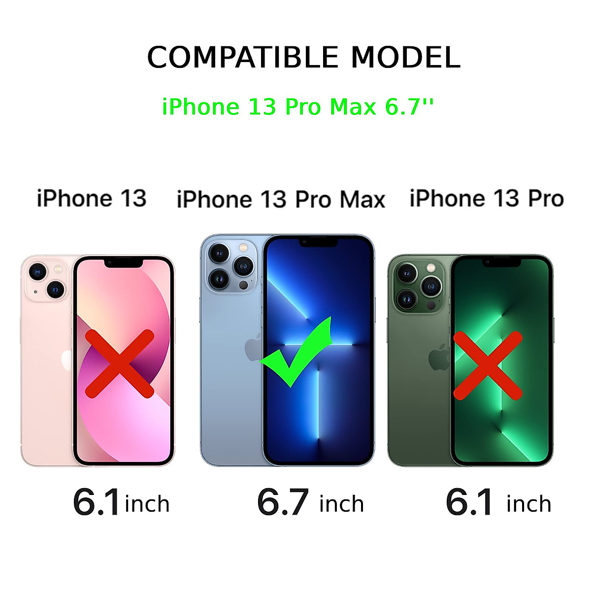 Sundwugzh Watercolor Tree Spruce Case Compatible with iPhone 13 Pro Max, Green Forest Nature Art Case for iPhone 13 Pro Max for Teen Men Women, Trendy Cool TPU Bumper Case Cover