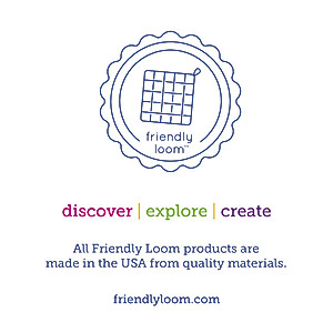 Friendly Loom 10" PRO Size Black Potholder Metal Loom Kit with Bright Rainbow Color Cotton Loops to Make 2 Potholders, Weaving Crafts for Kids & Adults MADE IN THE USA by Harrisville Designs