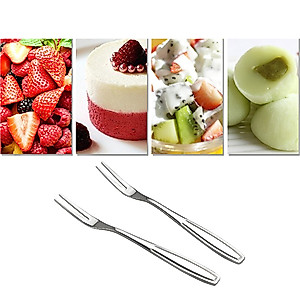 Pekky Stainless Steel Fruit Forks Mini Cake Forks, 12 Pieces