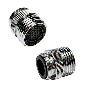 XINTONG - Faucet Adapter with Aerator, Faucet To Garden Hose Adapter, Kitchen and Bathroom Faucet Adapter to Garden Hose, Hose Attachment to Sink with 3/4" GHT Thread, Brass Chrome