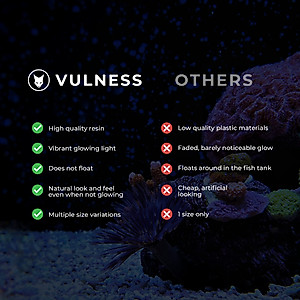 VULNESS Glow in The Dark Rocks Decorations - Ideal for Yard, Walkway, Driveway, Pathway, Backyard, Garden, Room Decor, Planter Aesthetic, Aquarium Fish Tank Accessories, Betta Gravel (0.4-0.6 inch)