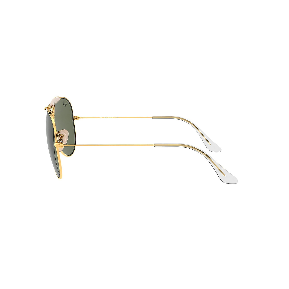 Ray-Ban RB3029 Outdoorsman II Aviator Sunglasses, Gold Rose/G-15 Green, 62 mm