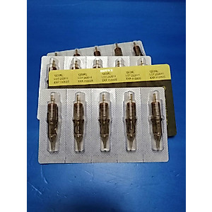 HOTWELL Cartridge Needles for Microblading Machine 0.35mm #12 Professional Disposable Semi Permanent Makeup Supply for HELLO Pen Round Liner 20pcs (1RL)