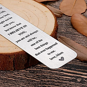 Gifts for Son from Dad Mom Inspirational Gifts Bookmark for Him Son Gifts 21st 18th Birthday Gifts for Him Christmas Book Mark for Son in Law Boys Teens Back to School Graduation Gifts Men Women