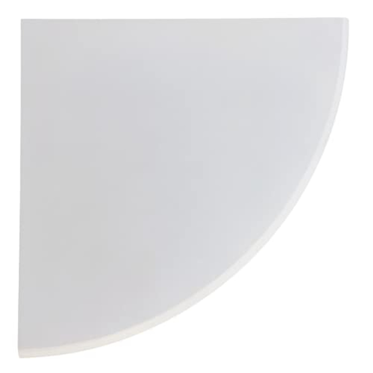 GEOONA White Marble Corner Shower Shelf for Bathroom, 9'' x 9'' x 0.8'' Faux Marble Corner Shelves for Bathroom Wall Mounted Both Side Polished (1, White)