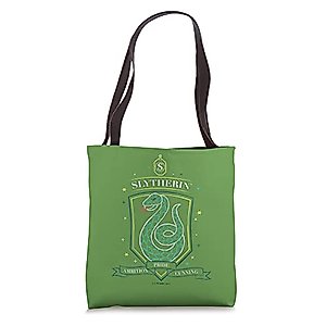 Harry Potter Hand Drawn Slytherin Shield Tote Bag
