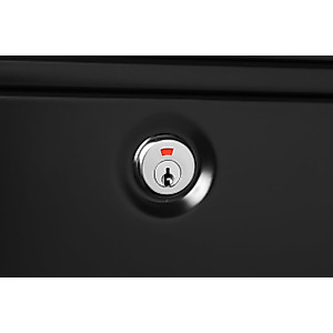 ARCHITECTURAL MAILBOXES 2580B-10 Chelsea Black Locking Wall Mount Mailbox, Medium, Black