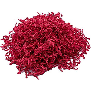 Stephanie Imports Made In USA Crinkle Cut (Zig Fill) Shredded Paper 2 lbs (Red)